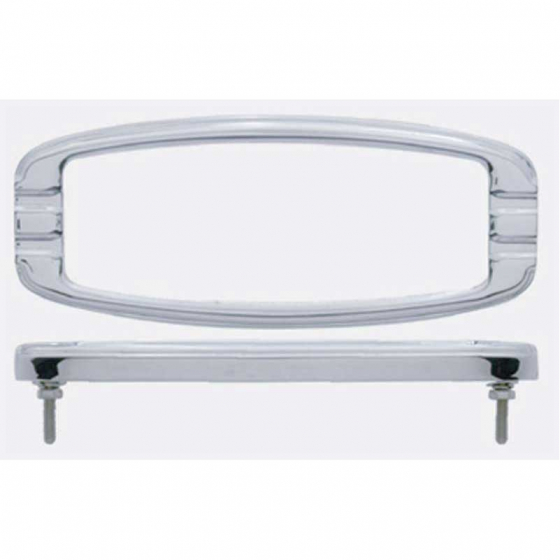 Buy Chrome Retro Rectangular Light Bezel - Flush Mount | Big Rig