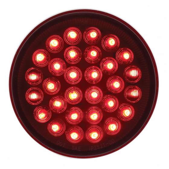 Red LED Stop, Turn & Tail Light - Red Lens | Big Rig Chrome Shop