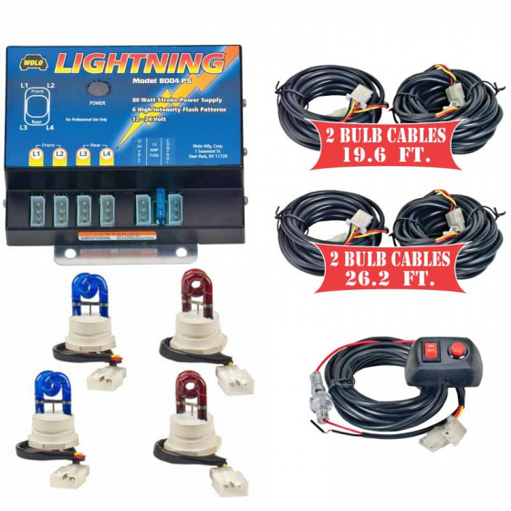 Lightning XL Strobe Kit: 4 Bulbs, 8 Options | Big Rig Chrome Shop