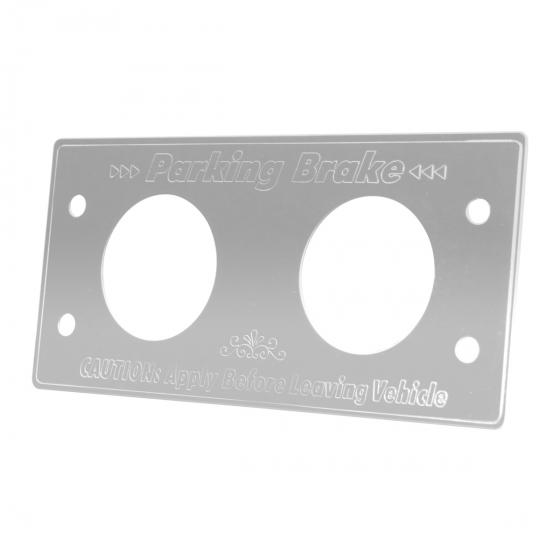 Kenworth Parking Brake Dual Switch Plate - Big Rig Chrome Shop