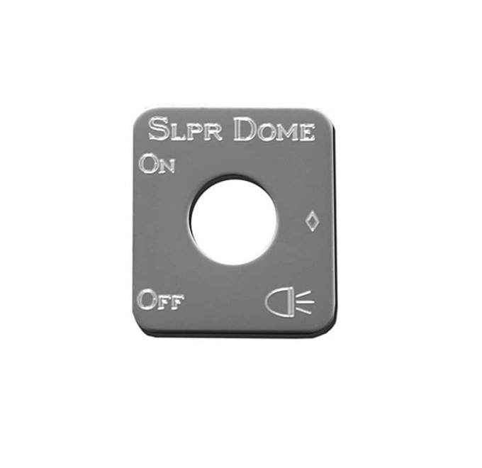 Stainless Steel Sleeper Dome Switch Plate - Big Rig Chrome Shop