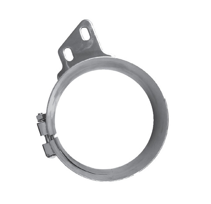 Peterbilt 3-Inch Offset Stack Mounting Bracket - Big Rig Chrome