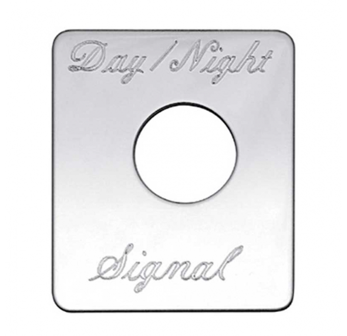 Stainless Steel Day/Night Signal Switch Plate - Big Rig Chrome