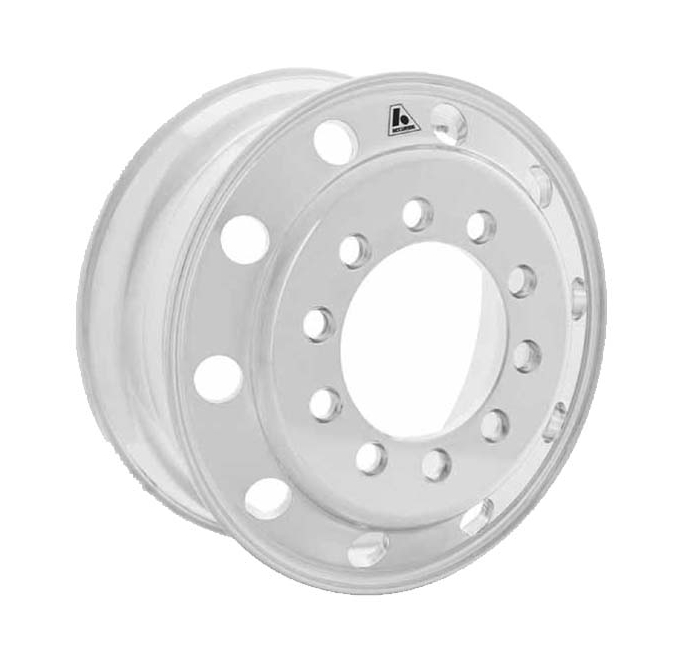 Accuride 22.5x8.25 Aluminum Budd Wheel - 10 Holes Standard Finish