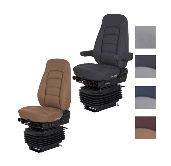 Heated Wide Ride II Hi-Back Leather Seat for Semi Trucks