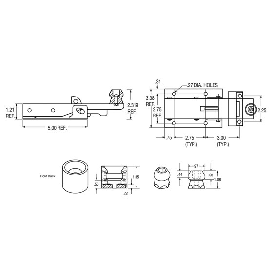 Buy Vent Door Latch Assembly | Big Rig Chrome Shop