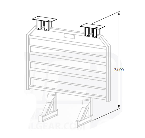 Buy Rectangle Beacon Light Bar Mount | Big Rig Chrome Shop