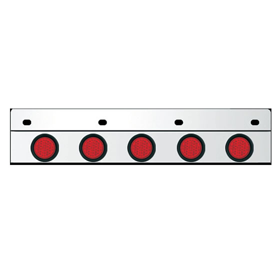 Buy Mud Flap Light Box with 5 Red LED Lights - Big Rig Chrome