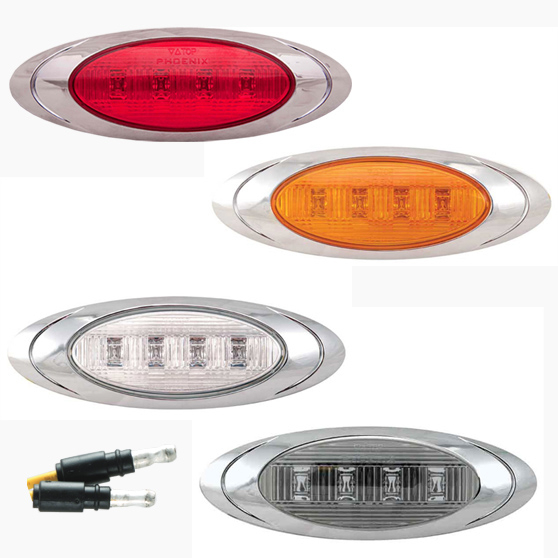 Buy LED Marker & Clearance Lights with 180° Bullet Plugs P1