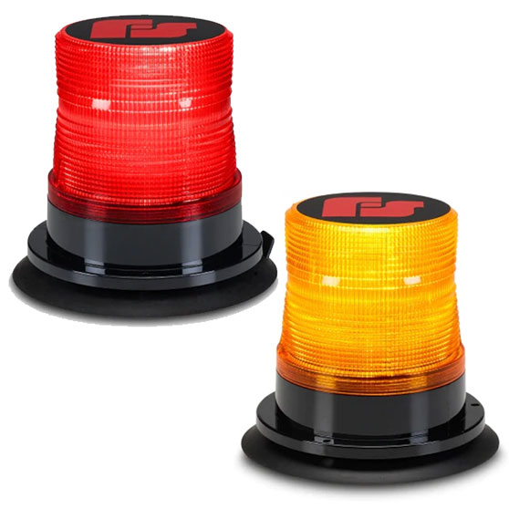 Class 1 LED Beacon with Suction Cup Magnet Mount - Big Rig Chrome