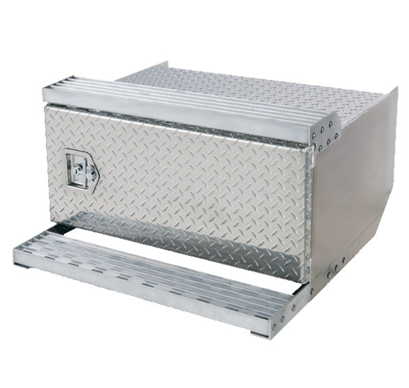 18" Tall Aluminum Cab Access Storage Box with Steps - Shop Now
