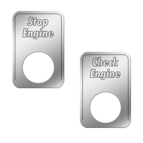 Kenworth Engine Indicator Light Switch Plates | Big Rig Chrome