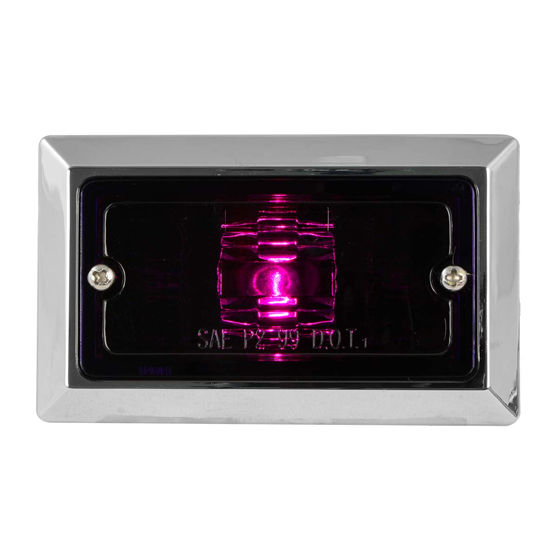 Rectangular Marker Light with Chrome Base - Big Rig Chrome Shop