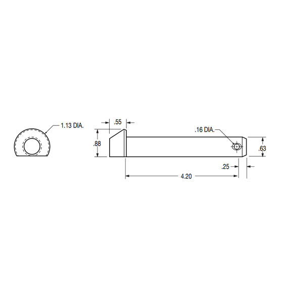 Buy Hinge Pin for Utility Trailers - Big Rig Chrome Shop