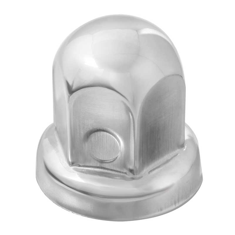 Chrome Plastic Bullet Push-On Nut Cover with Flange - Shop Now
