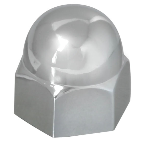 Buy Chrome Zinc Die Cast Acorn Push-On Nut Cover - 11/16 x 13/16