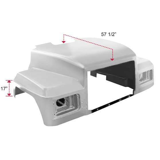 Buy Mack RD 1991+ 57.5" Fiberglass Hood with 17" Fender
