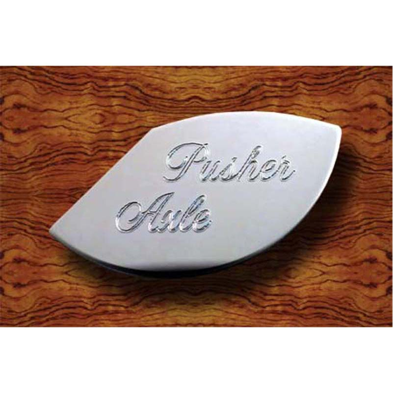 Stainless Steel Pusher Axle Gauge Emblem for Peterbilt Trucks