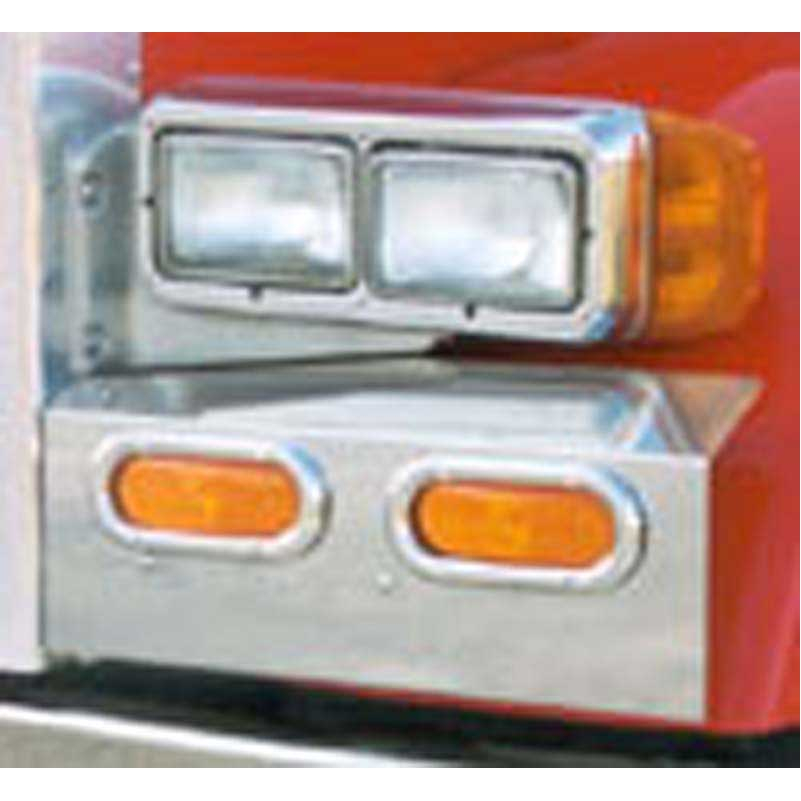Peterbilt 379 Double Rectangular Headlight Fender Guards 123955