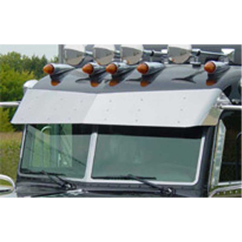 Peterbilt 2005+ Stainless UltraCab Visor for Semi Trucks
