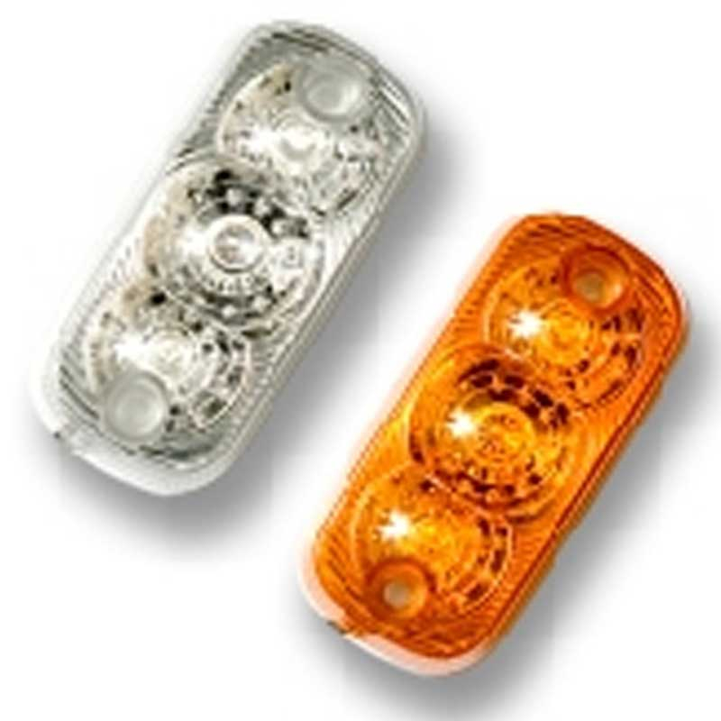 Amber Marker/Clearance Light for Semi Trucks - Amber/Clear Lens
