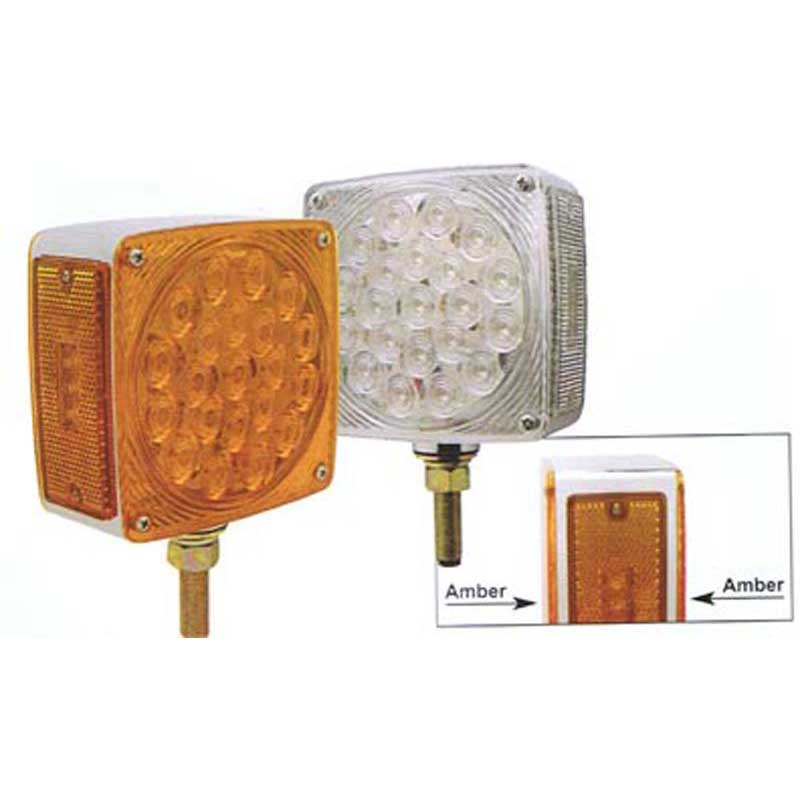 45 LED Double Face Turn Signal for Semi Trucks - Amber LEDs