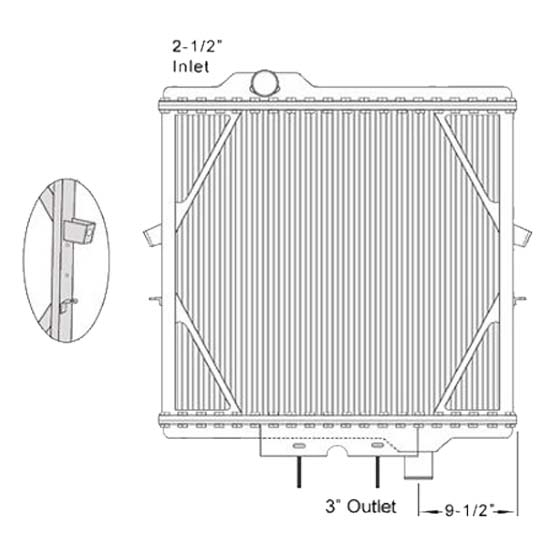 BESTfit Copper Brass 4-Row Radiator for Peterbilt - 34.625 Width, 36.25 ...