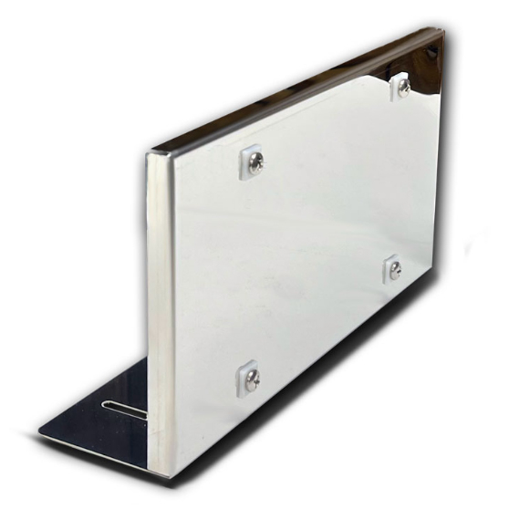 Stainless Steel License Plate Holder with Flange Mount - USA Made