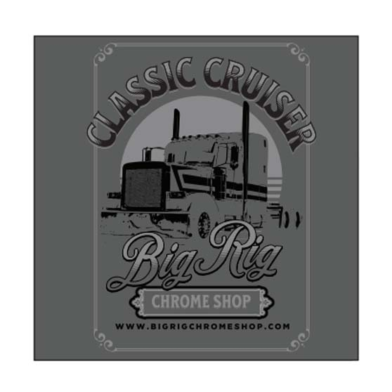 Big Rig Chrome Shop Charcoal Gray T-Shirt in Various Sizes - Front ...