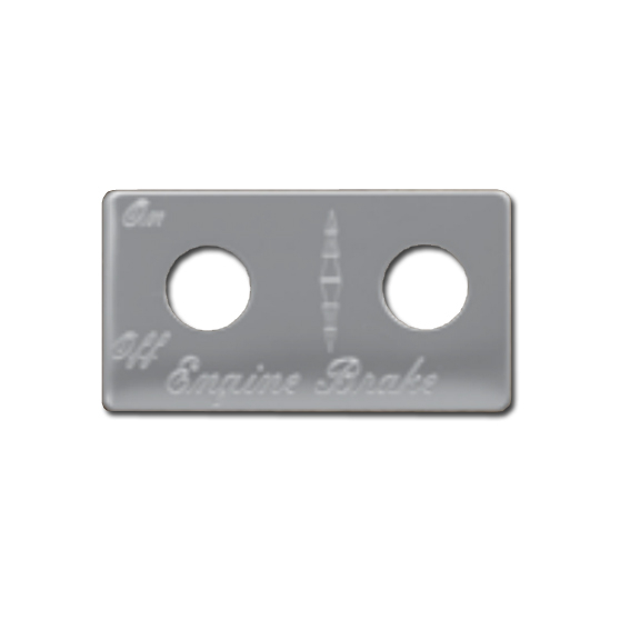 Stainless Steel Engine Brake Switch Plate for Peterbilt 370