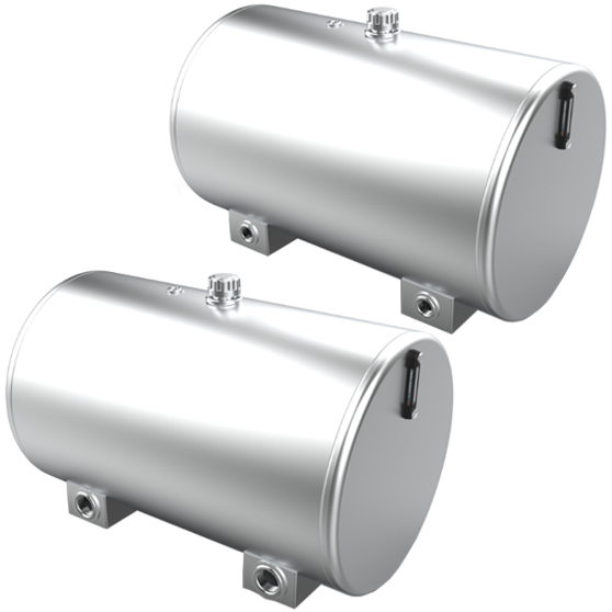 75 Gallon Aluminum Saddlemount Hydraulic Tank with Rear Ports