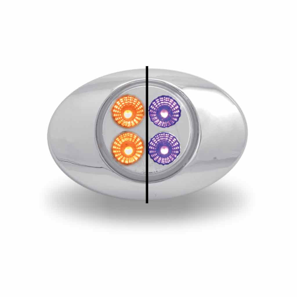 3 Inch Dual Amber/Green LED Marker Light for Semi Trucks
