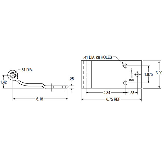 Buy 3-Hole Hinge for Strick Trailers - Big Rig Chrome Shop