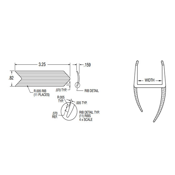 Buy Swing Door Dual Durometer Corner Tabs - Big Rig Chrome Shop