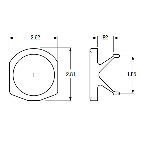 Red Hellcat Spring Loaded Bracket End Cap - Big Rig Chrome Shop
