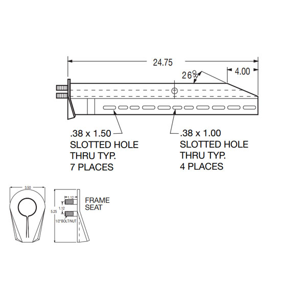 Buy 26° Spring-Loaded Mud Flap Brackets | Big Rig Chrome Shop