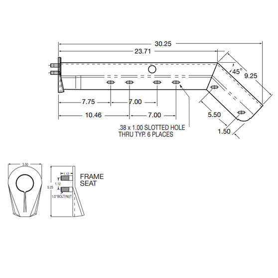 Buy 30.5" Angled Spring Mud Flap Brackets - Big Rig Chrome Shop