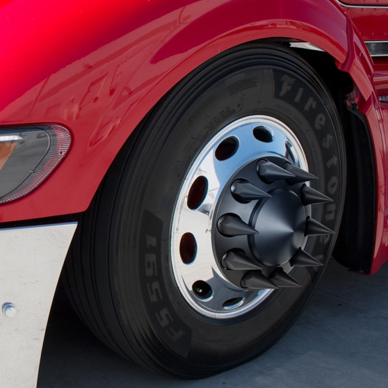 Buy Matte Black Pointed Front Axle Cover with 33mm Spike Nut