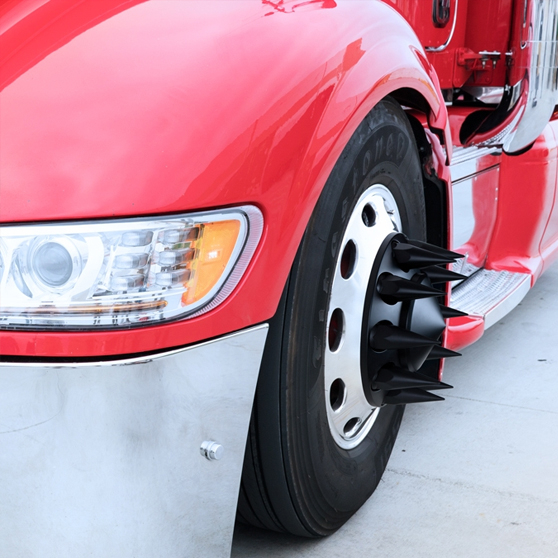 Buy Matte Black Pointed Front Axle Cover with 33mm Spike Nut