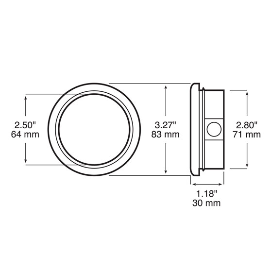 Buy 2.5 Inch Closed Back Grommet - Big Rig Chrome Shop