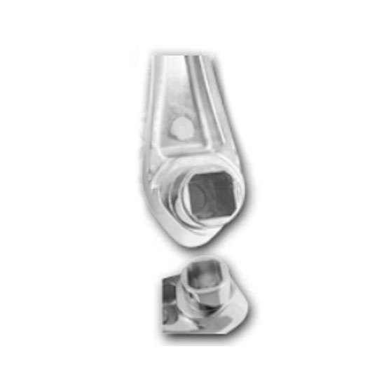 Square Window Crank with 9 Jewel Inserts - Big Rig Chrome Shop