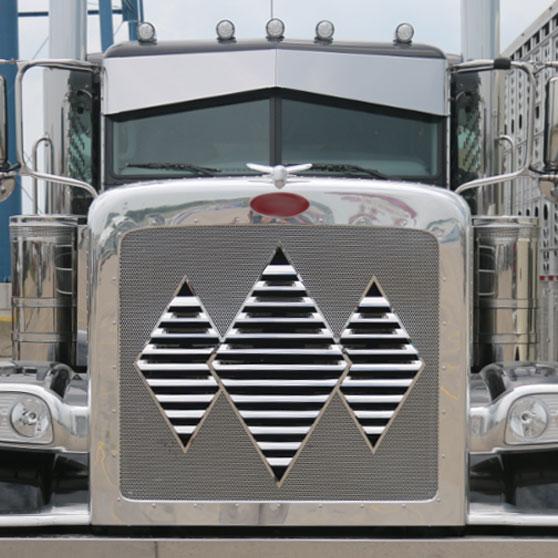 Kenworth W900L Triple Diamond Louvered Grille for Semi Trucks