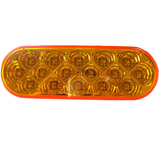 6-Inch Sealed Oval LED Light with 16 Diodes - Big Rig Chrome Shop