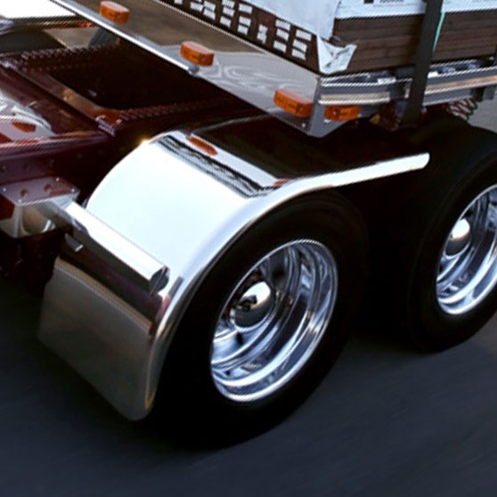 Buy 72" Stainless Steel Low Rider Fenders - Big Rig Chrome Shop