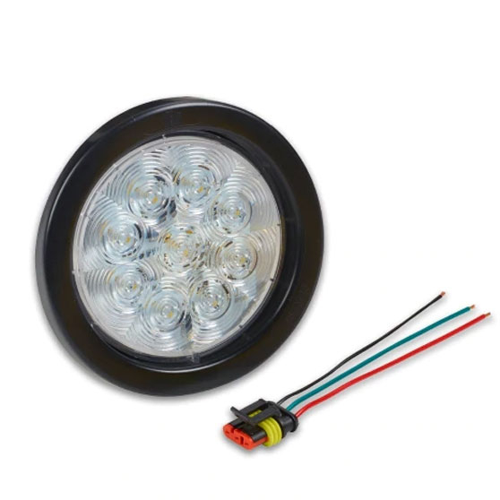 4-Inch Amber Strobe Light with AMP Harness - Big Rig Chrome Shop