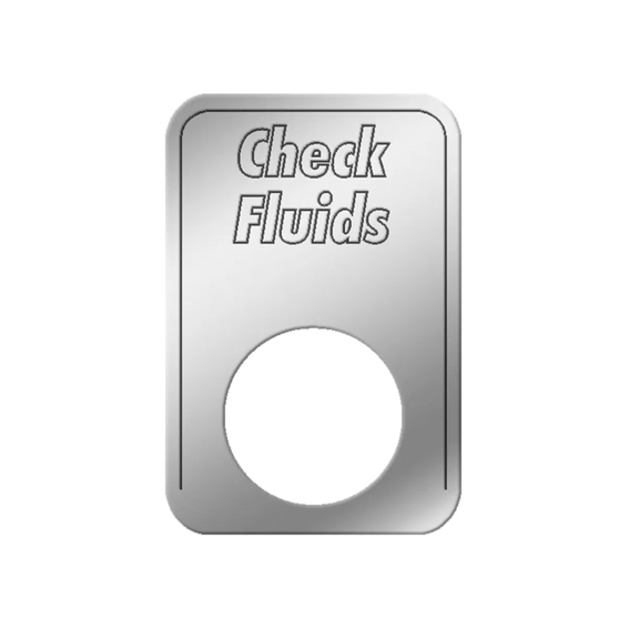 Buy Kenworth Check Fluids Indicator Light Switch Plate - Shop Now