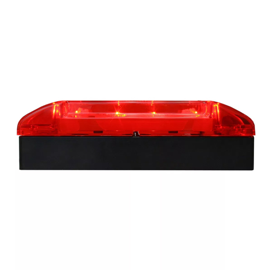 Rectangular Wide Angle LED Marker Light - Black Riser | Big Rig