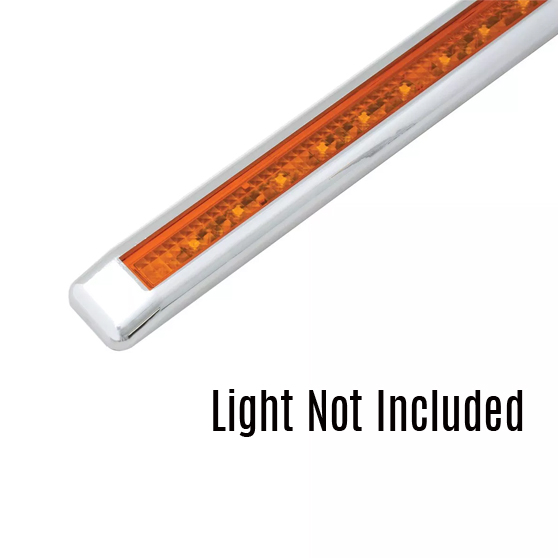 Chrome Bezel for 12" LED Marker Light Bar - Big Rig Chrome Shop