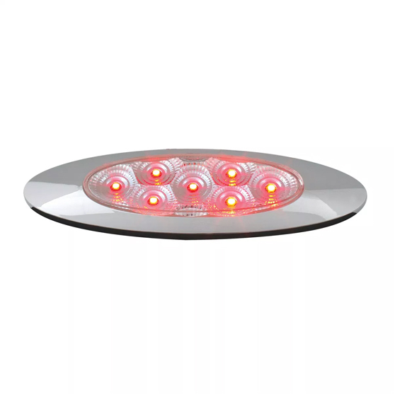 Ultra-Thin Y2K LED Light with Chrome Bezel - Big Rig Chrome Shop
