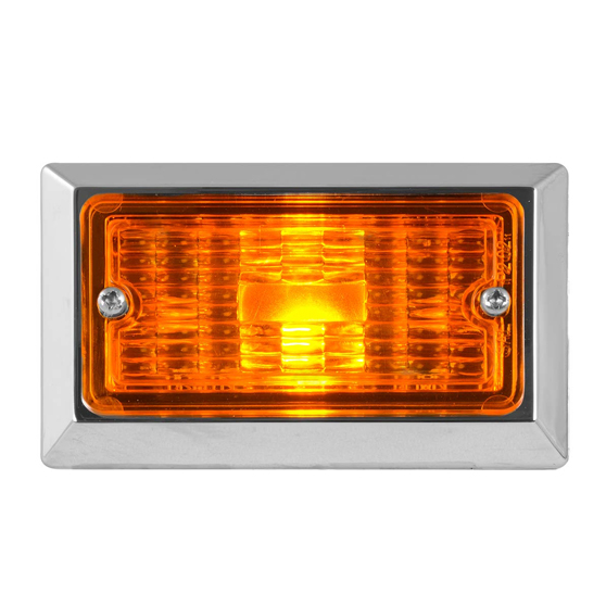 Rectangular Marker Light with Chrome Base - Big Rig Chrome Shop